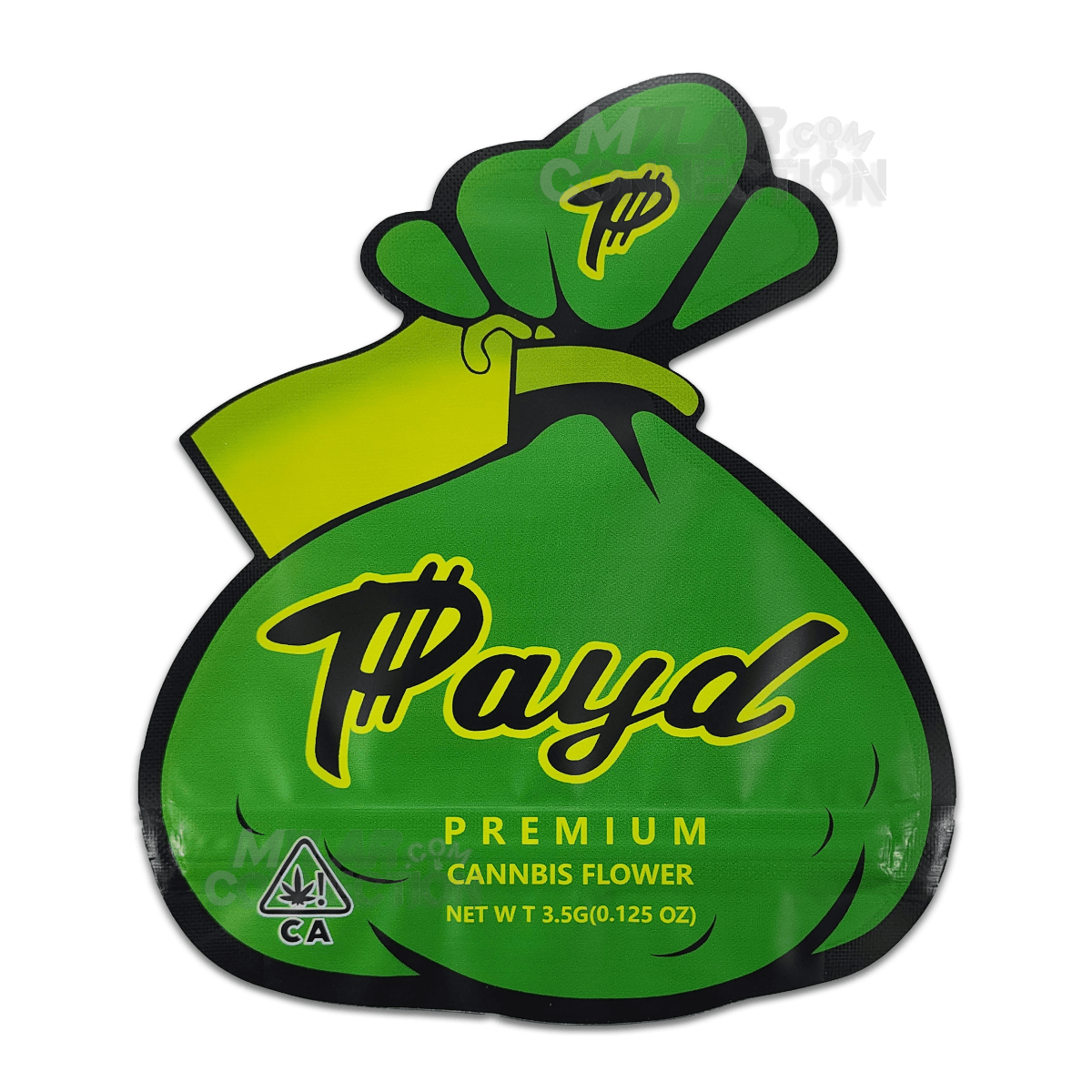 Joke's Up Payd Premium Die Cut 3.5g Empty Shaped Flower Dry Herb Mylar ...